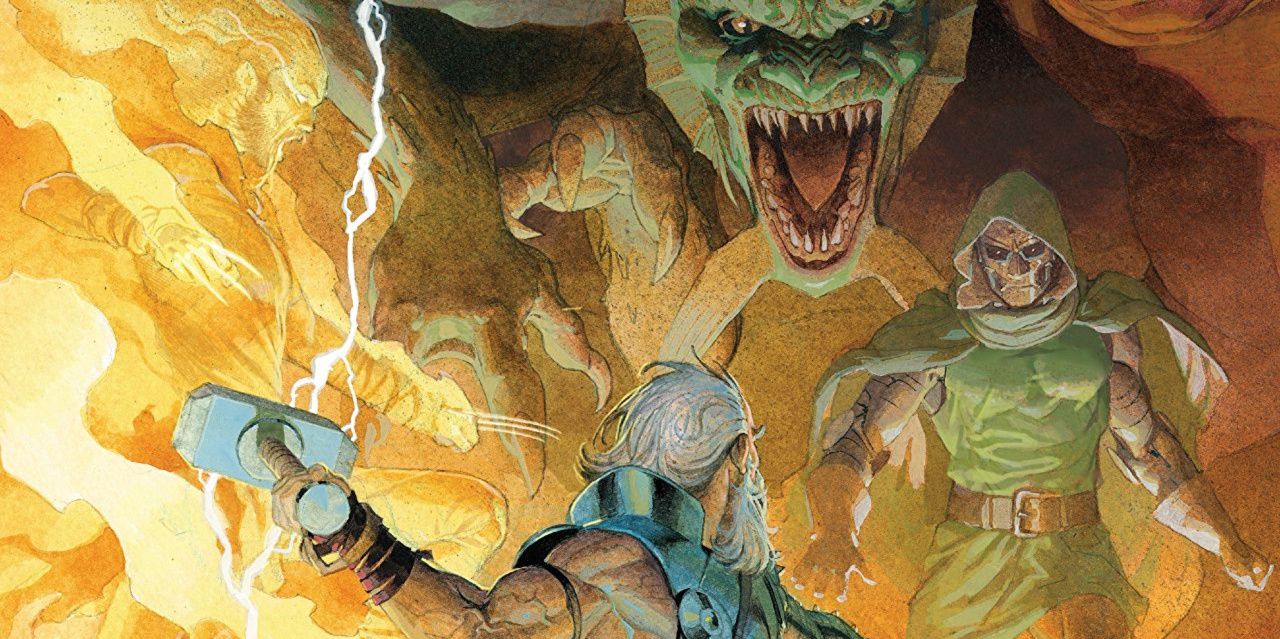 The Phoenix Force Fuses with Mjolnir to Battle Doctor Doom in Thor #6