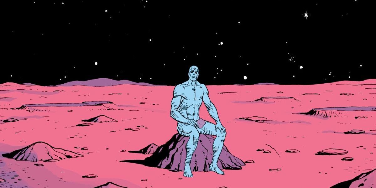 Watchmen's Doctor Manhattan Encourages Social Distancing Efforts