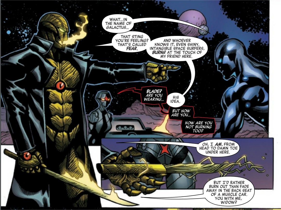 Thanks to tiny sized Boy Thing, Blade now has Bio armor that burns all ...