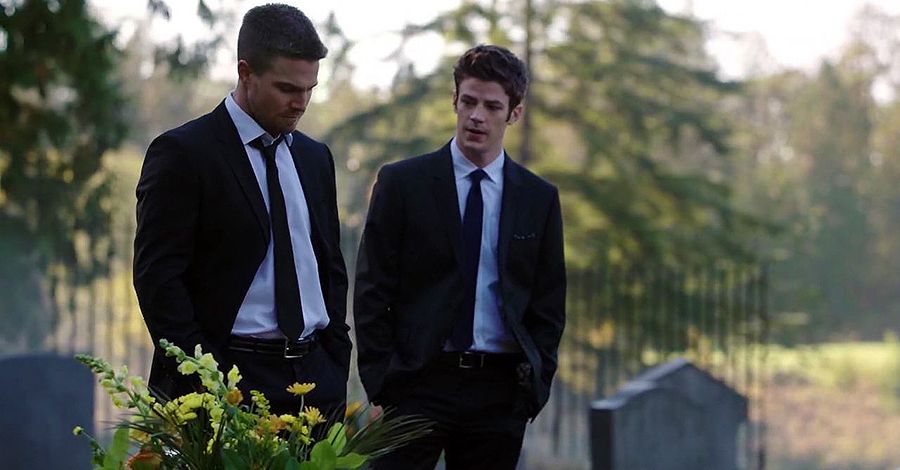 "Arrow" Behind The Scenes Pics Shed Light On Mysterious Funeral Scene